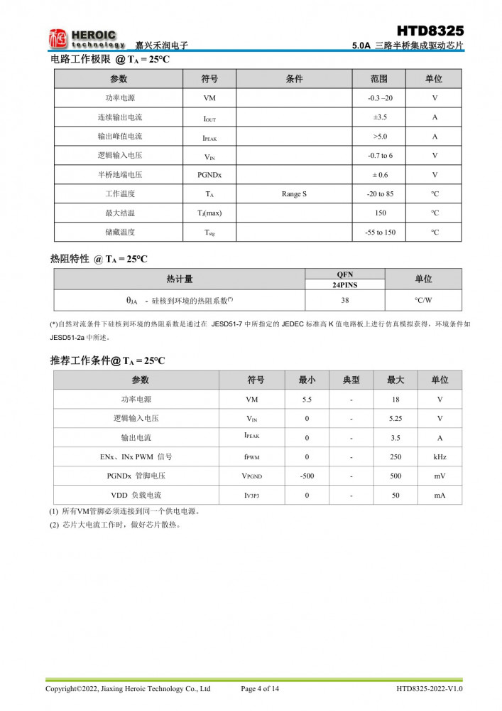HTD8325QNL datasheet page 4