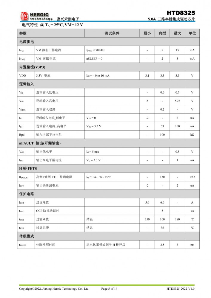 HTD8325QNL datasheet page 5