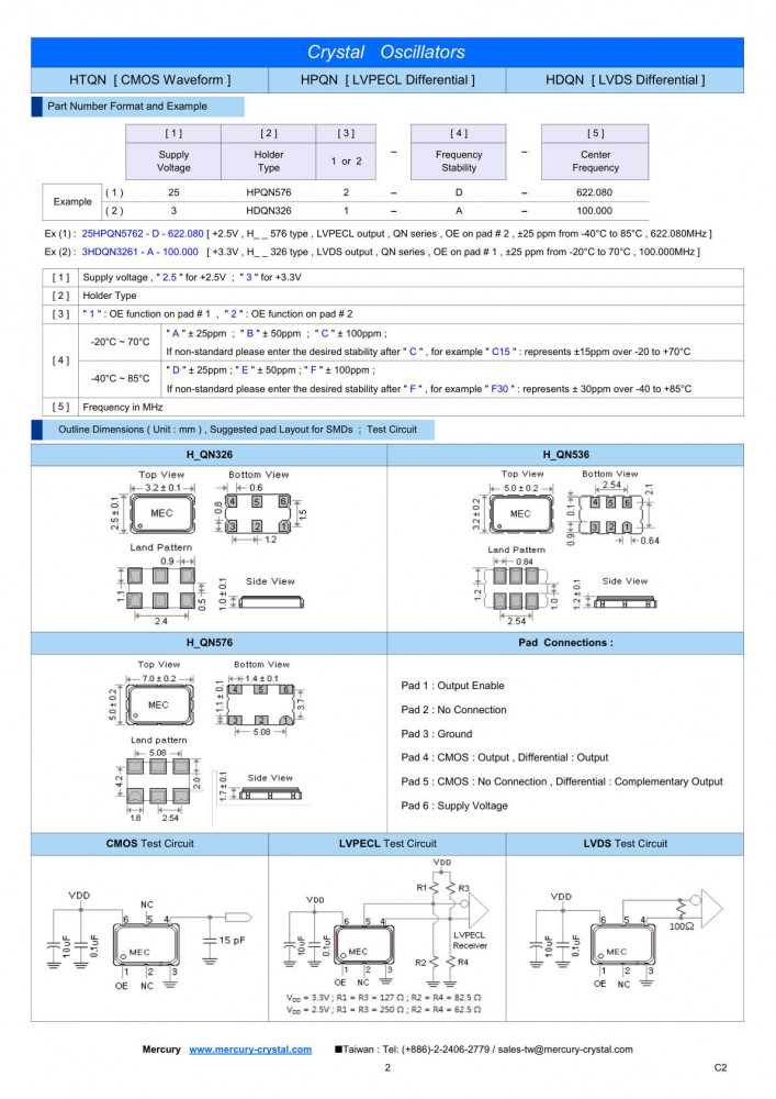 Mercury HPQN576 technical document page 2