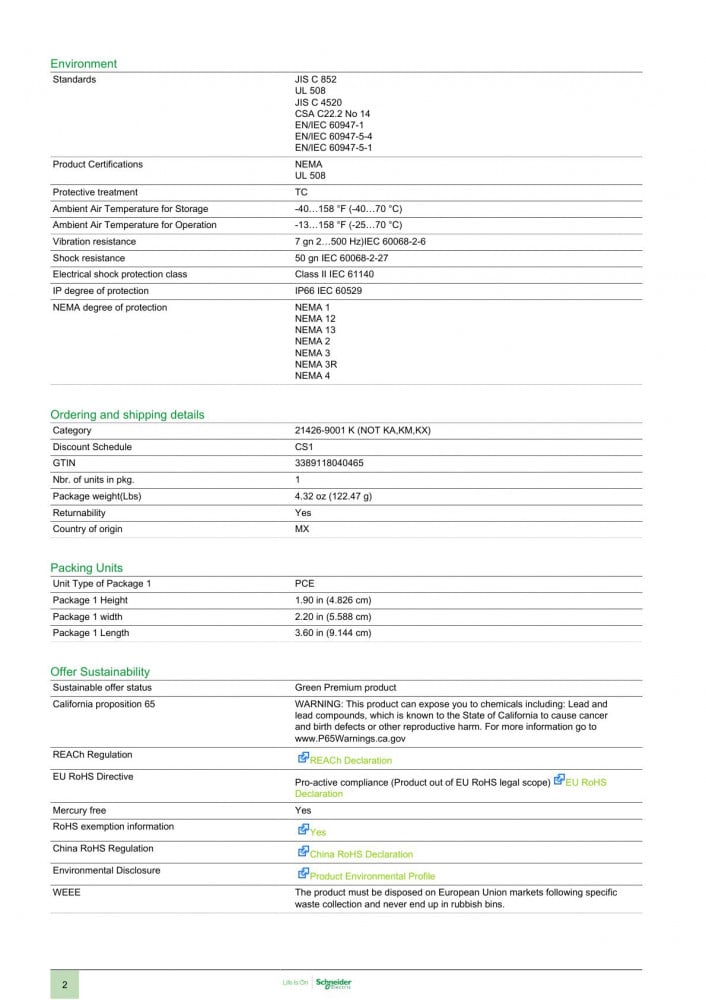 9001KR3UH5 technical document page 2