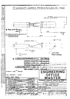 TE Connectivity 150558-3 Barrel Bullet Connectors for sale