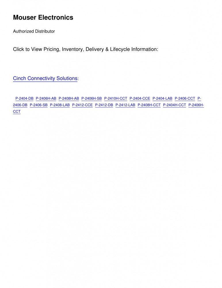 CINCH 2400 Series document page 9