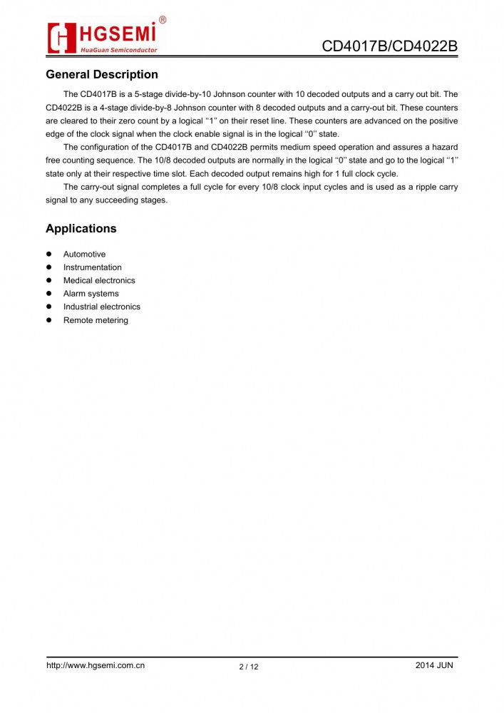 CD4022BE datasheet page 2