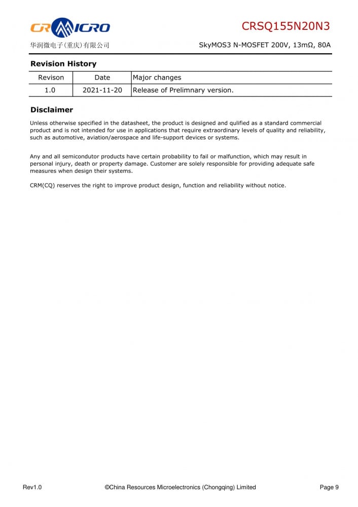 CRSQ155N20N3 datasheet page 9