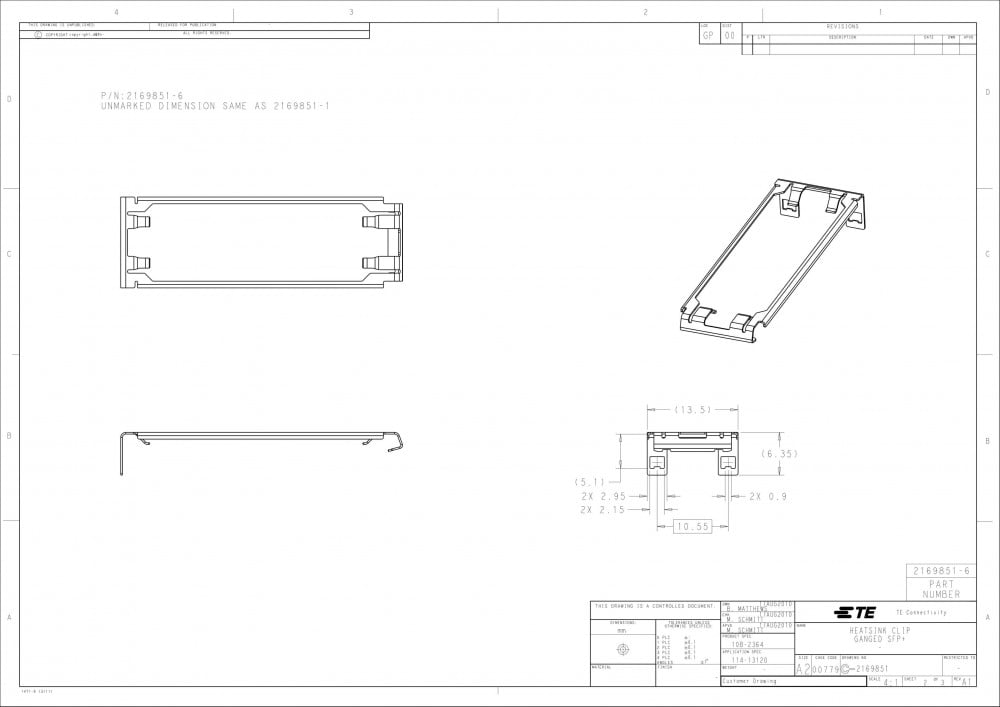 TE Connectivity 2169851-1 drawing sheet 2