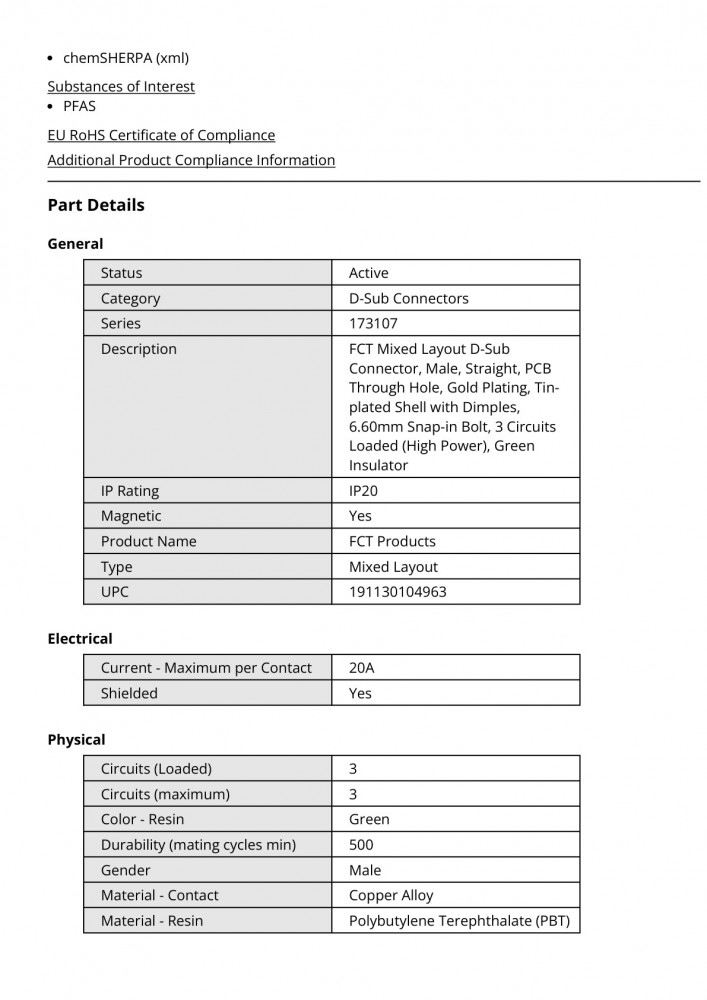 MOLEX 1731071019 technical drawing preview, page 2