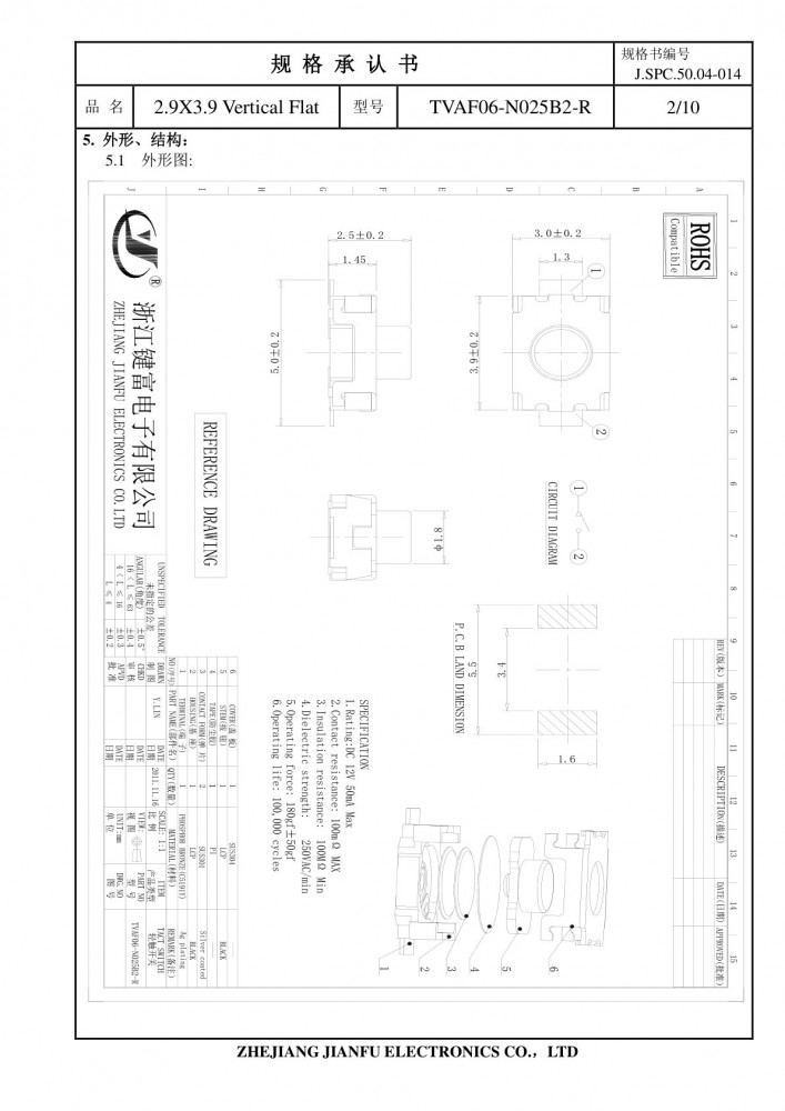 TVAF06-N025B2-R specification page 3