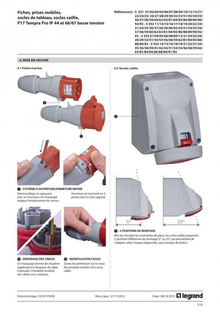 Legrand P17 Tempra Pro technical document page 7