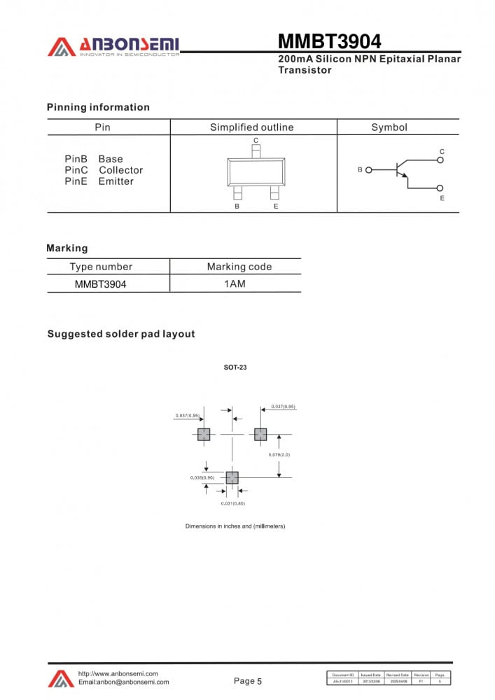 MMBT3904 datasheet page 5