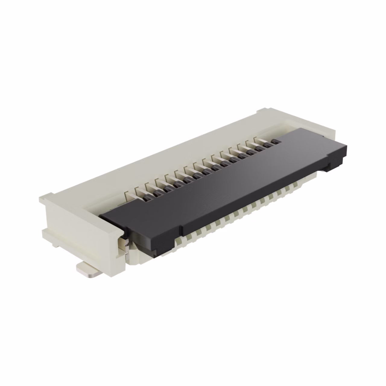 Easy-On FFC/FPC Connector, 0.50mm Pitch, 1.90mm Height, Single Bottom Contact (FS19), Right-Angle, Surface Mount, ZIF, 15 Circuits, Tin-Bismuth Plating for sale