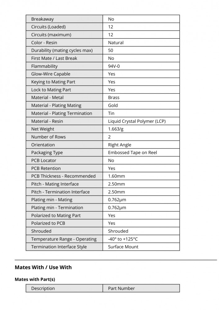 Molex Nano-Fit specification page 3