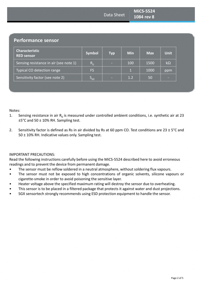 MICS-5524 technical document page 2