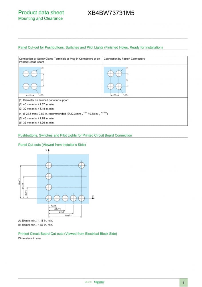 XB4BW73731M5 technical document page 5