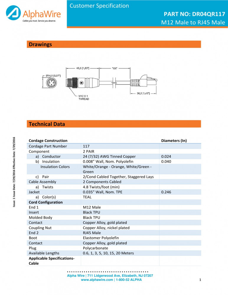 DR04QR117 TL359 technical drawing page 1
