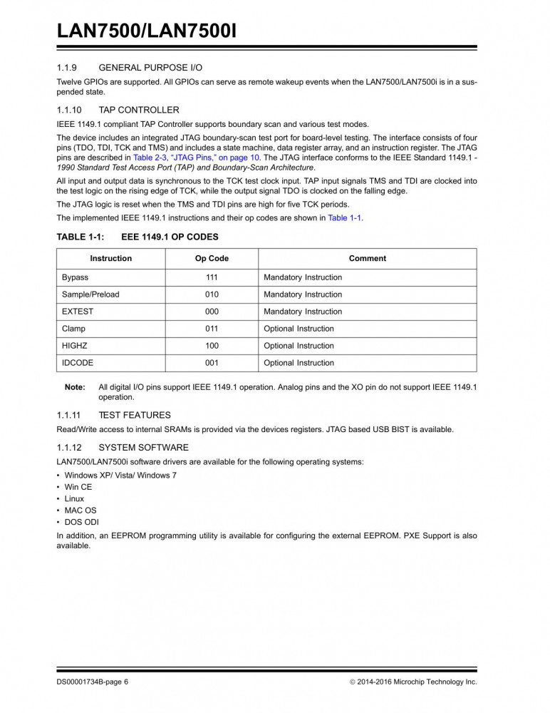 LAN7500 datasheet page 6