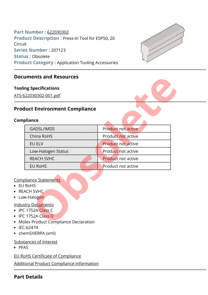 Tooling document page 1