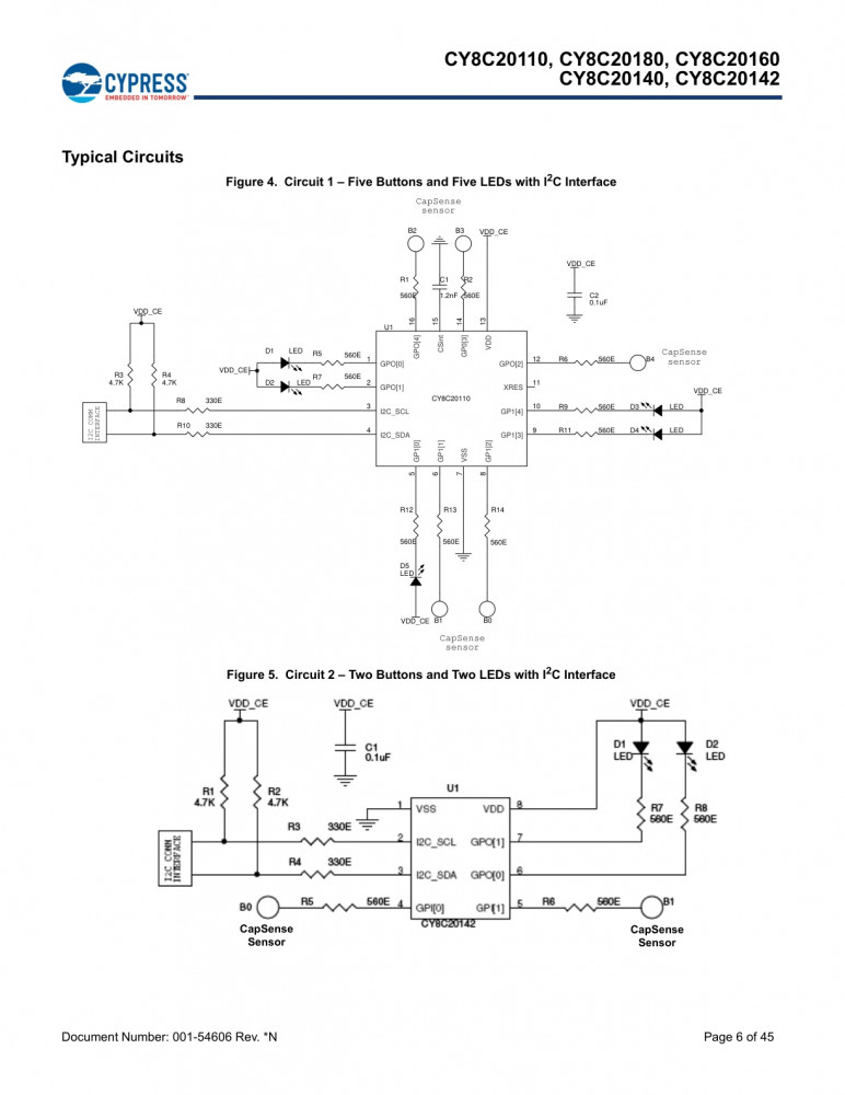 CY8C20142-SX1I datasheet page 6