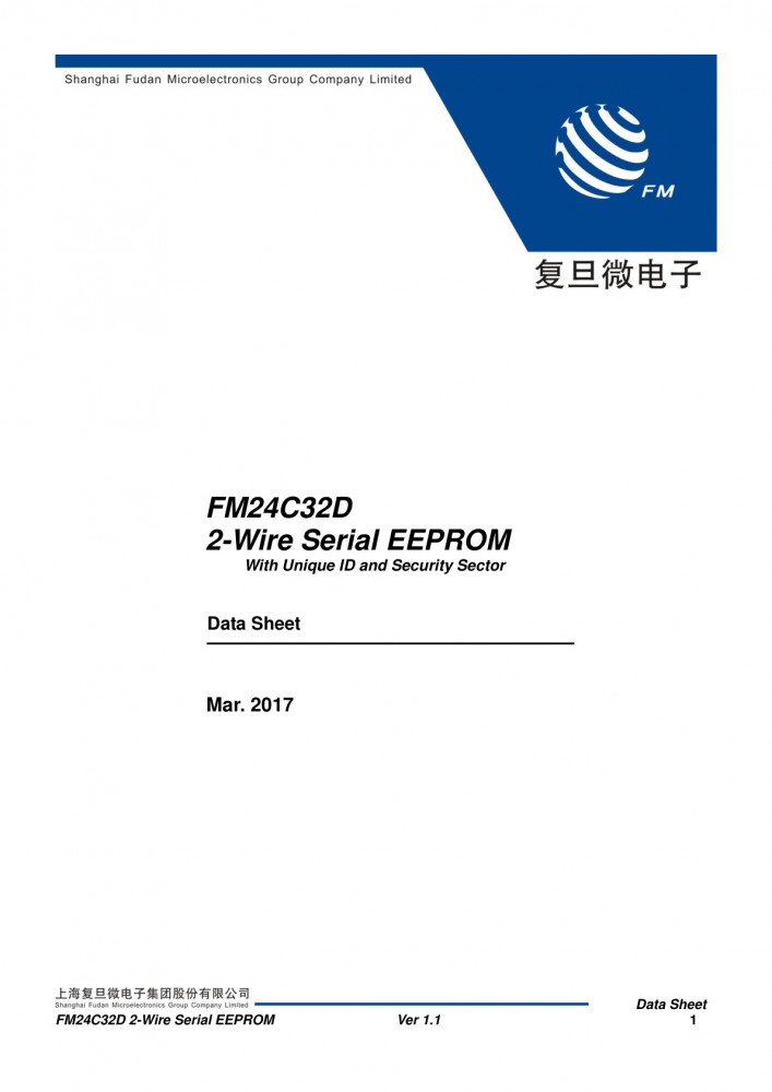 FM24C32D datasheet page 1