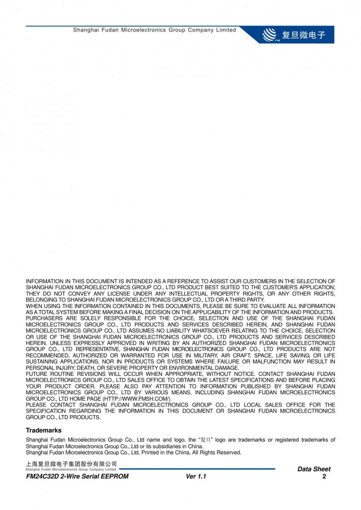 FM24C32D datasheet page 2