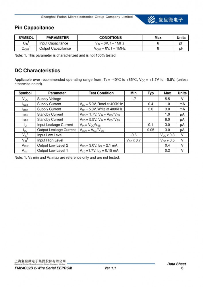 FM24C32D datasheet page 6