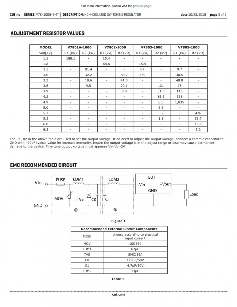 CUI V7801-1000-SMT-TR datasheet page 5