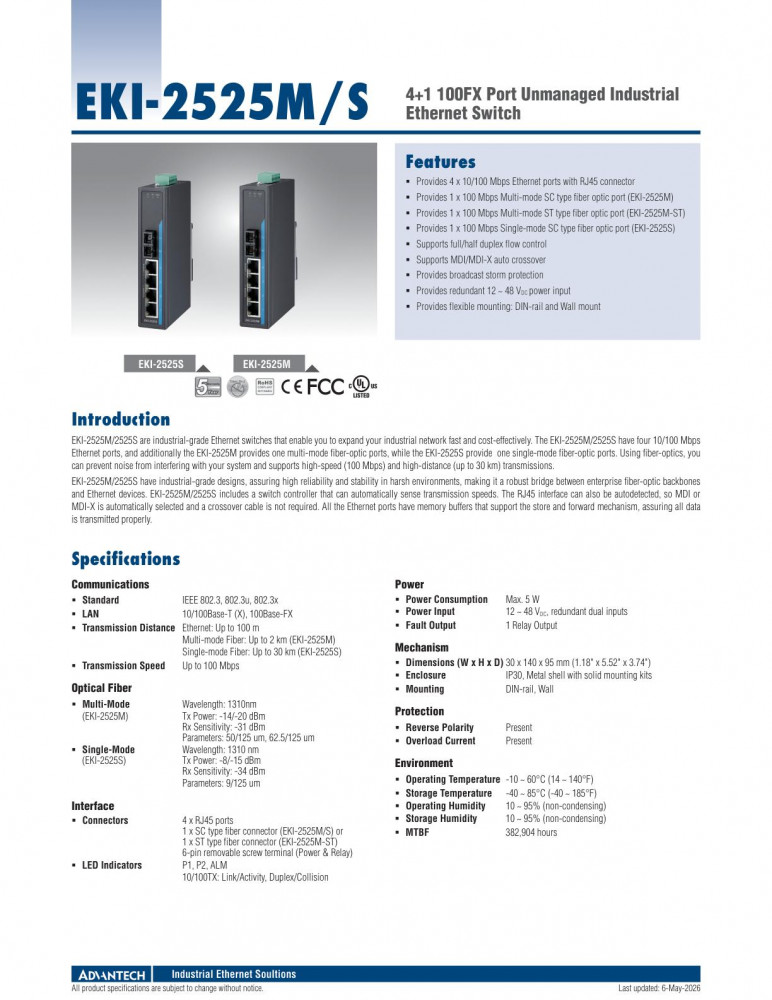 EKI-2525S product datasheet page 1
