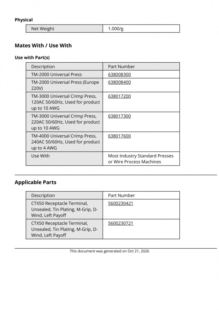 MOLEX 638084800 tooling document preview, page 3