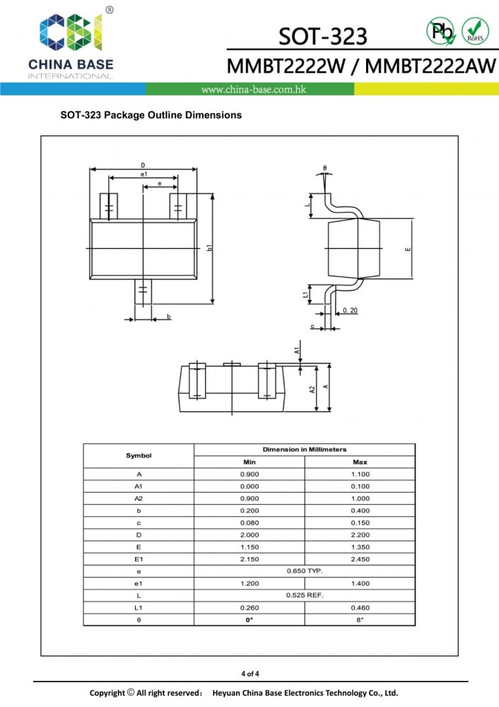 CBI MMBT2907AW technical document page 4