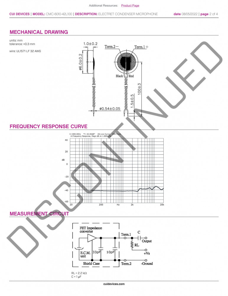 CMC-6010-42L100 datasheet page 2