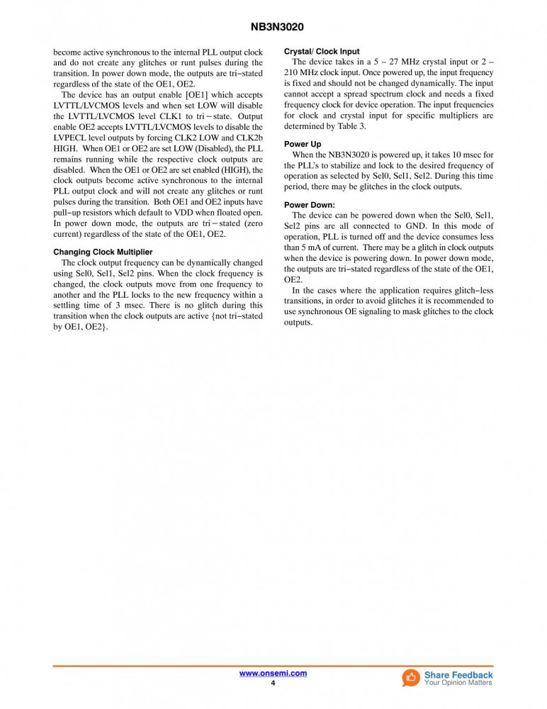 NB3N3020 datasheet page 4