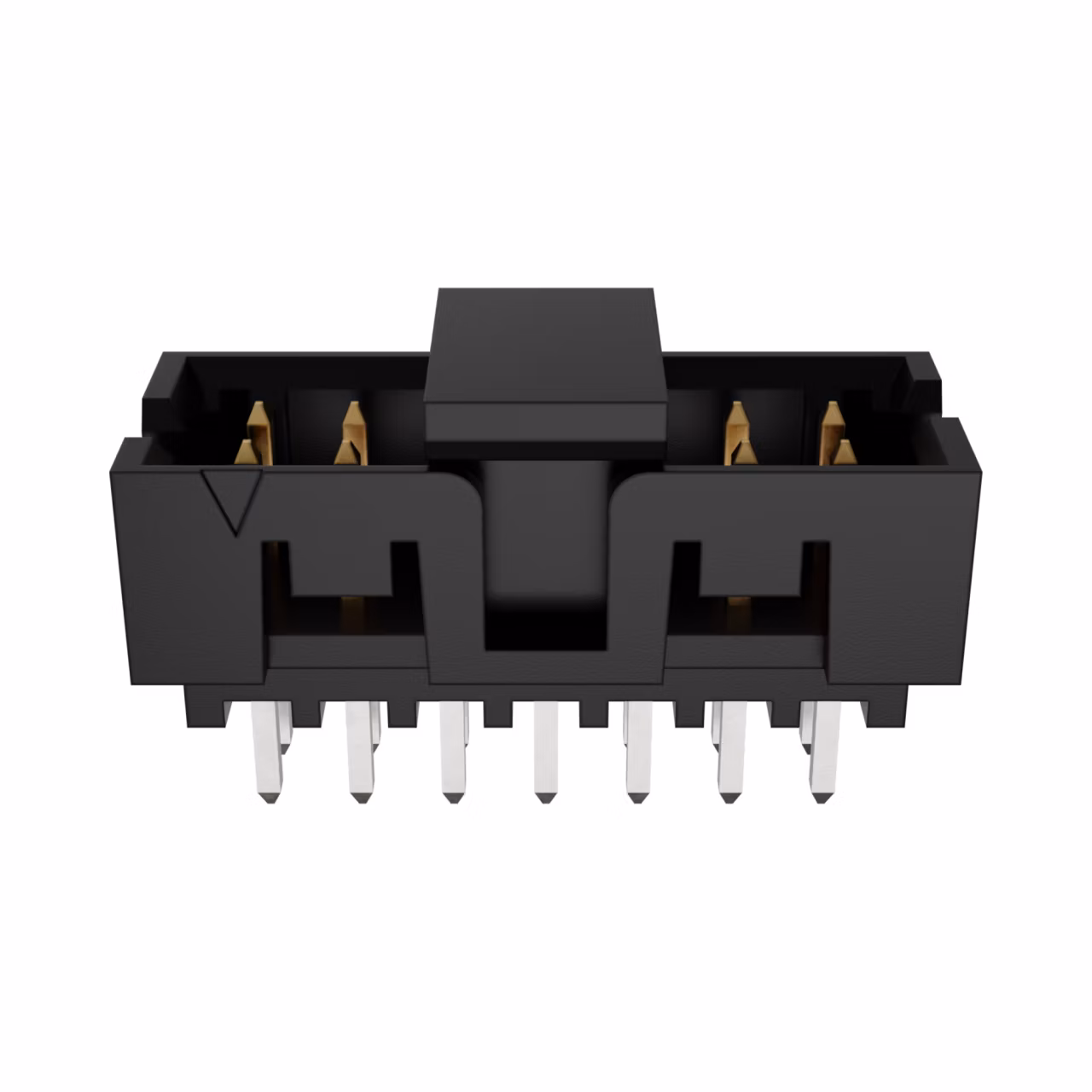 2.00mm Pitch, Milli-Grid PCB Header, Dual Row, Vertical, Through Hole, Shrouded, 14 Circuits, 0.38µm Gold (Au) Plating, 2.50mm Tail Length, Dual Side Slots, Dual Friction Locks, Center Polarization, with Cap, Tube for sale
