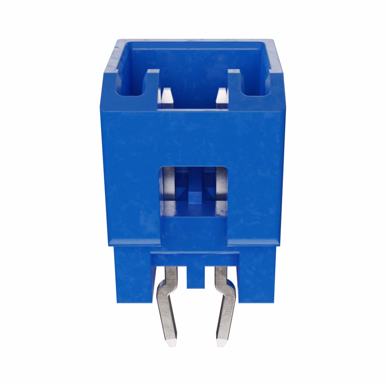 2.00mm Pitch MicroTPA Wire-to-Board Header, Vertical, Kinked PC Tail, with Inner Positive Lock, 2 Circuits, Blue for sale