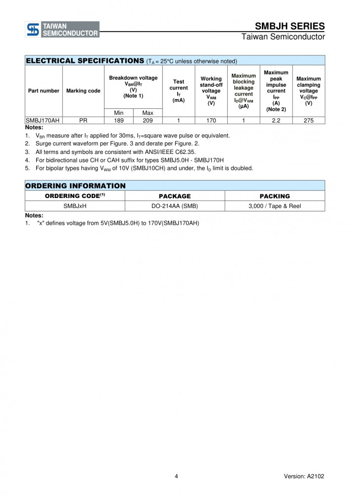 SMBJ series datasheet page 4