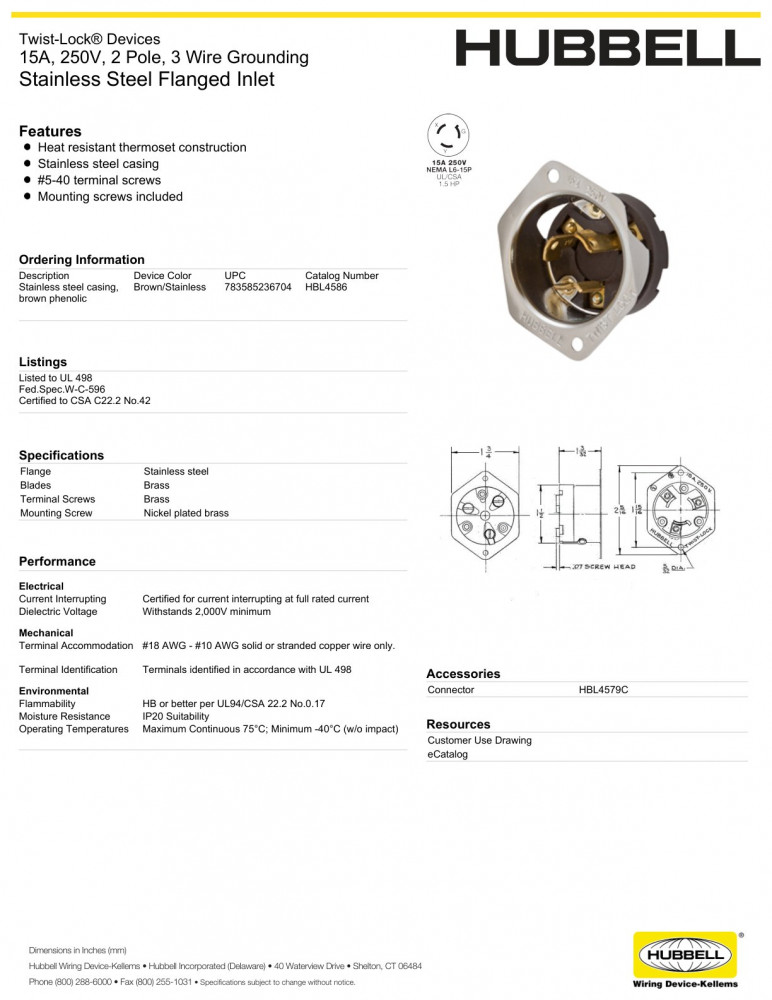 HBL4586 product document image