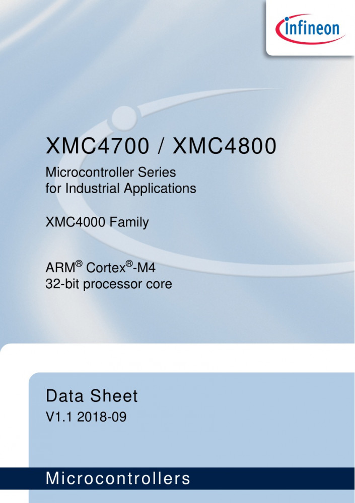 XMC4700 data sheet page 1