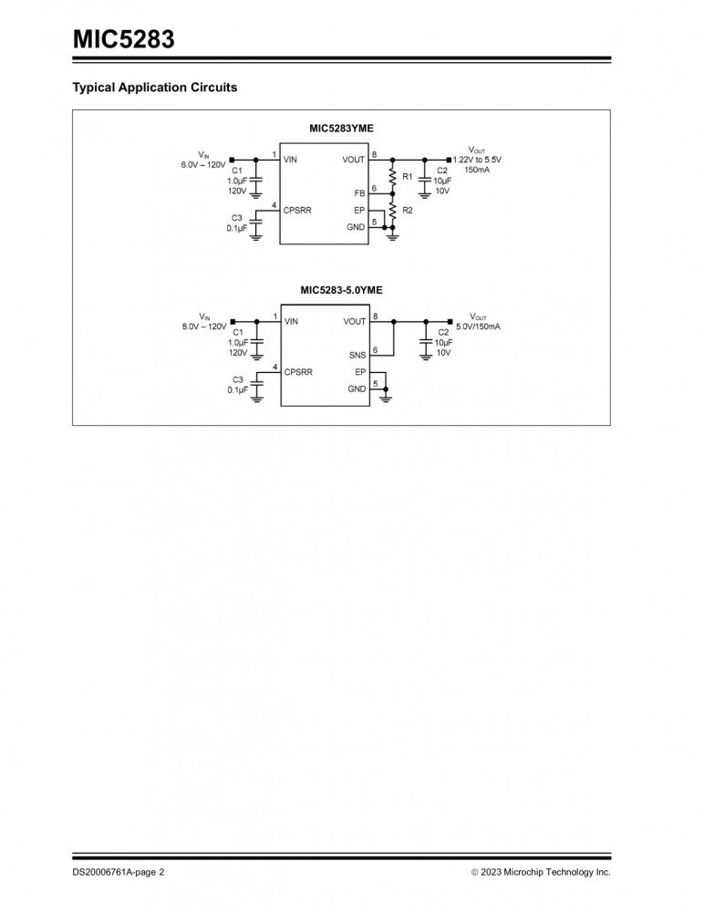 MIC5283 datasheet page 2