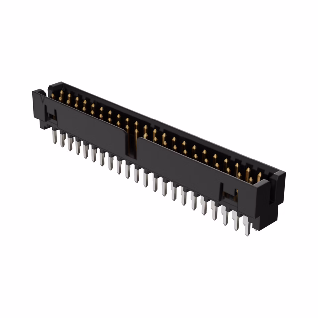 2.00mm Pitch, Milli-Grid PCB Header, Dual Row, Vertical, Through Hole, Shrouded, 44 Circuits, 0.38µm Gold (Au) Plating, 2.44mm Tail Length, Dual Side Slots, Dual Friction Locks, Center Polarization, Tube for sale