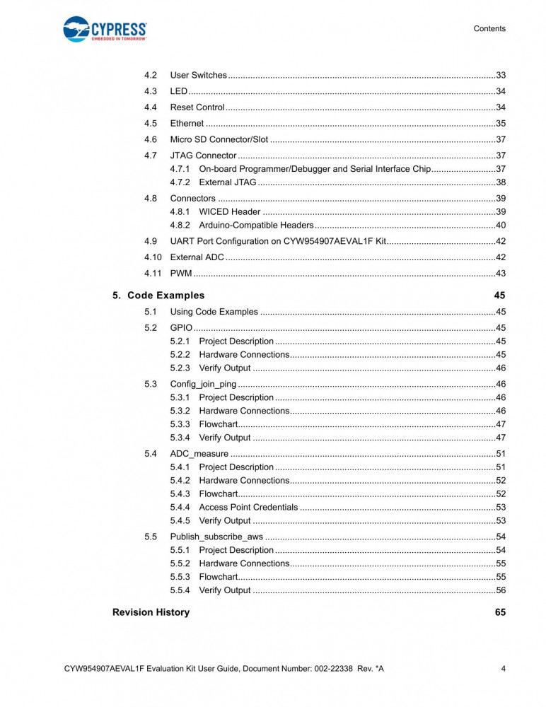 CYW954907AEVAL1F document page 5