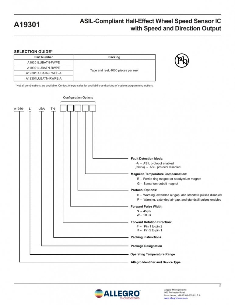 A19301 datasheet page 2