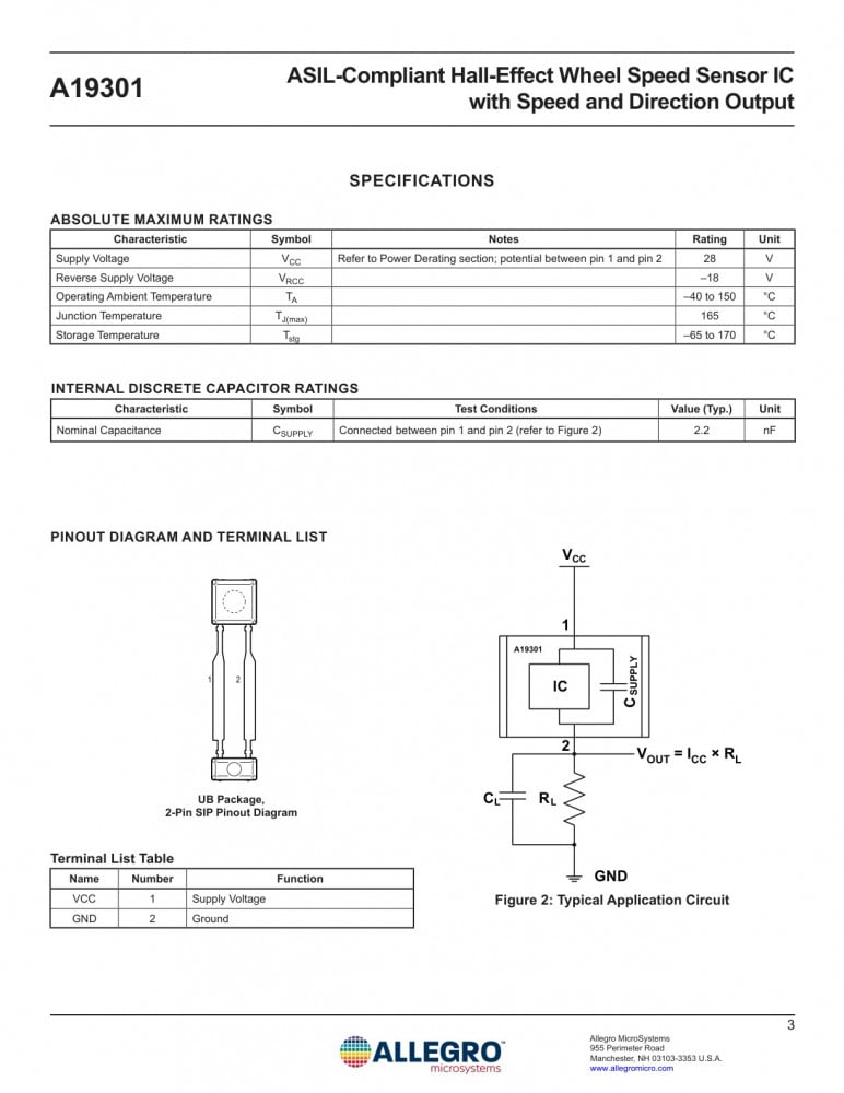 A19301 datasheet page 3