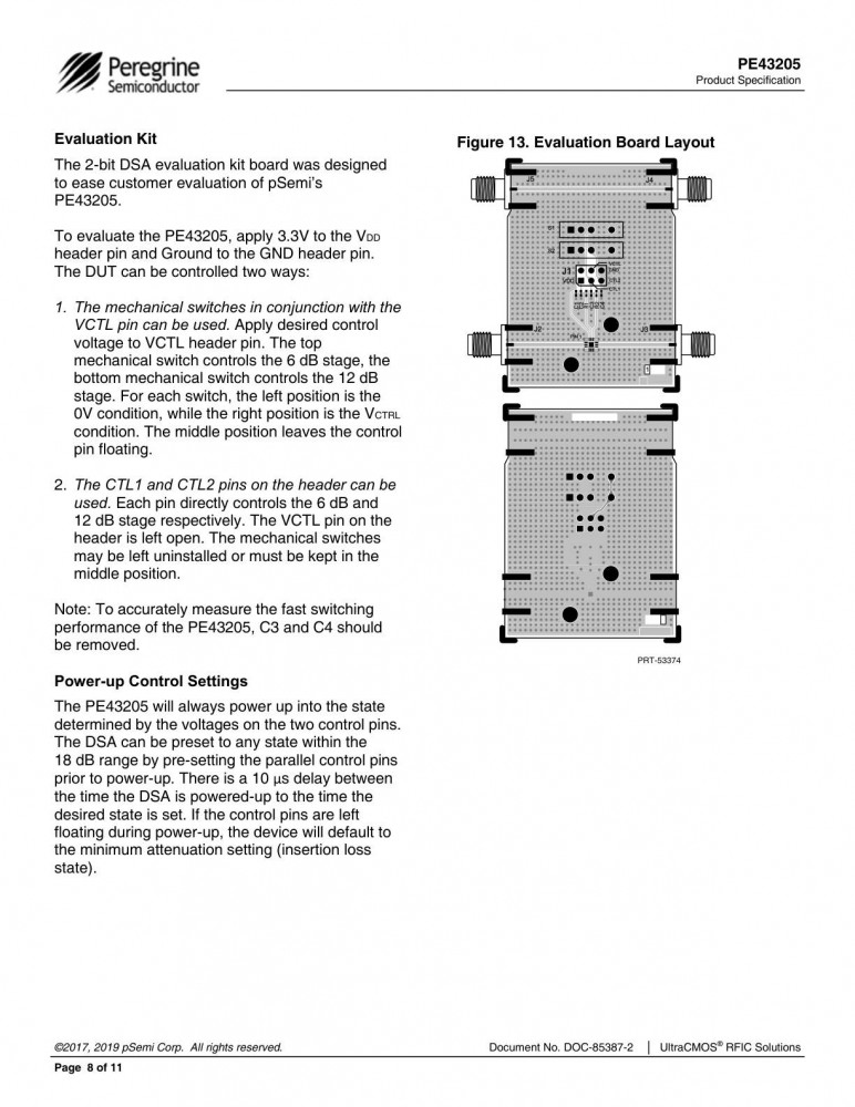 PE43205B-Z technical document page 8