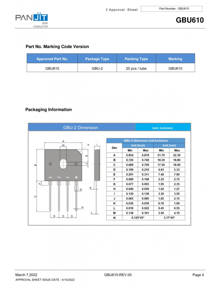 GBU610 datasheet page 4