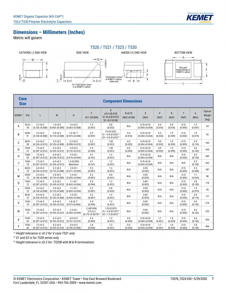 KEMET T520 datasheet page 7