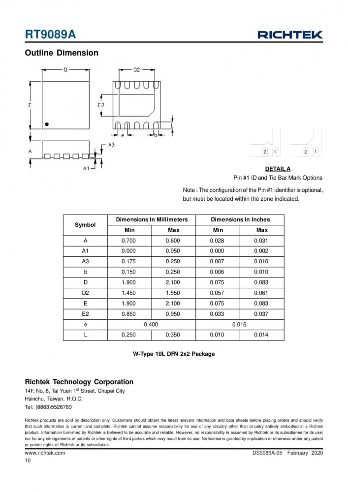 RT9089AGQW datasheet page 10