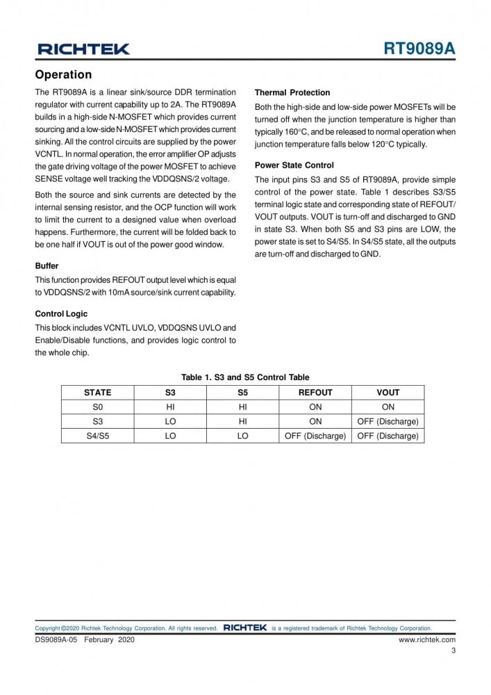 RT9089AGQW datasheet page 3