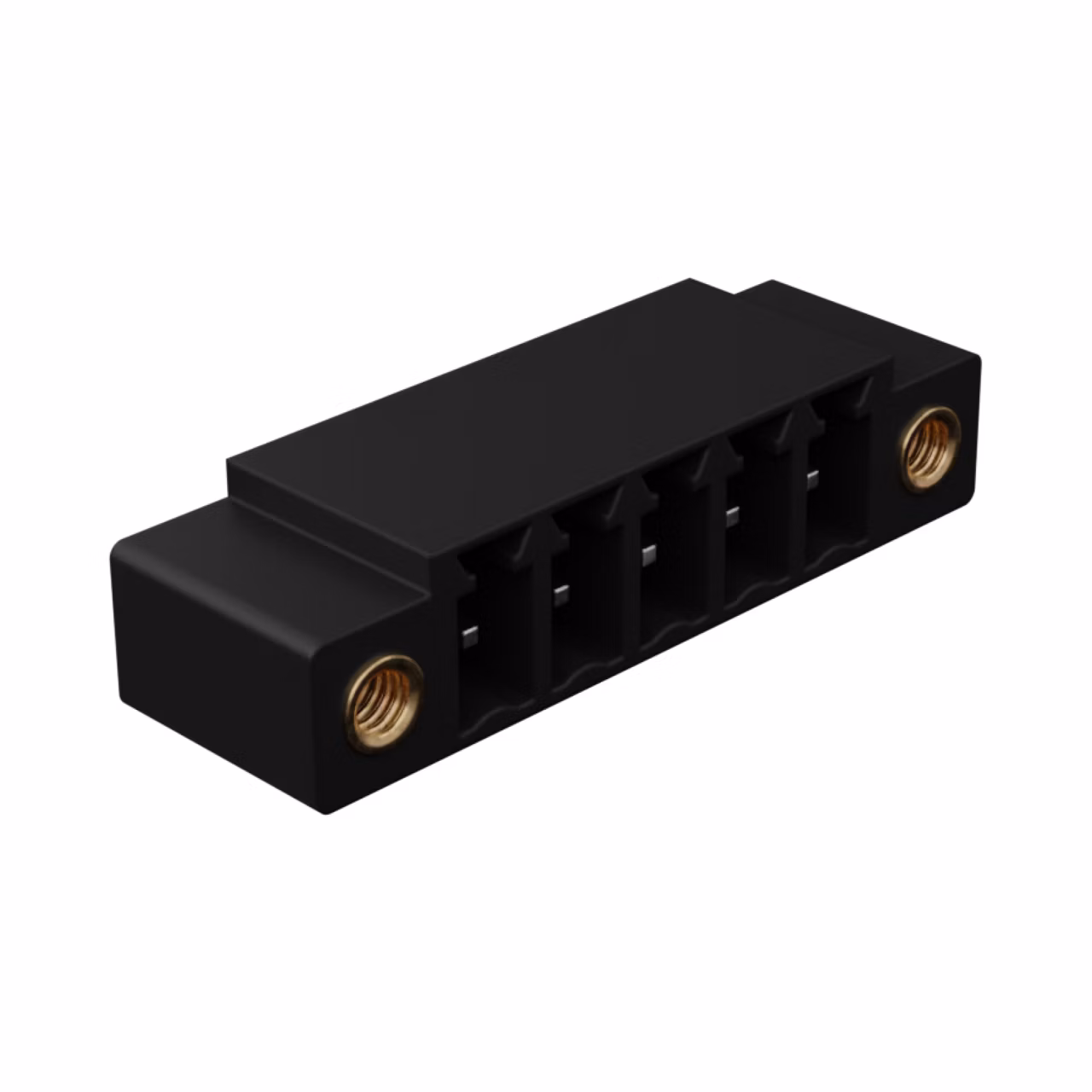 3.81mm Pitch Eurostyle Right-Angle PCB Header, with Threaded Retention Inserts, 5 Circuits for sale