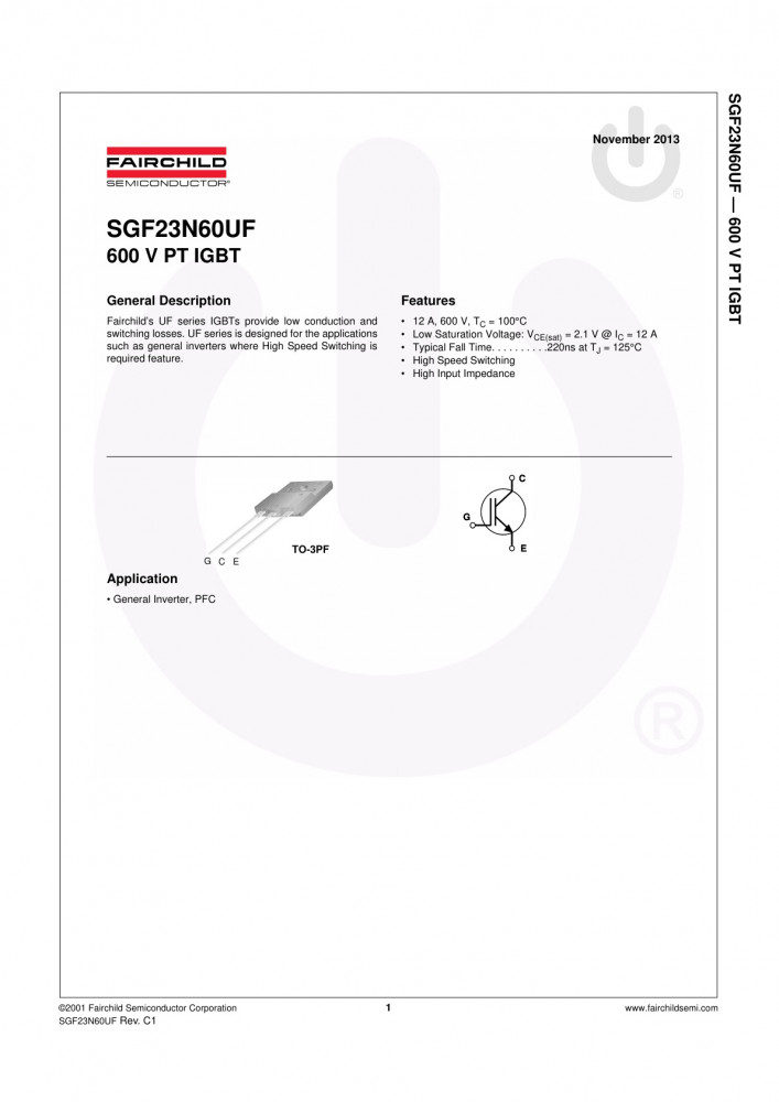 SGF23N60UF datasheet page 2