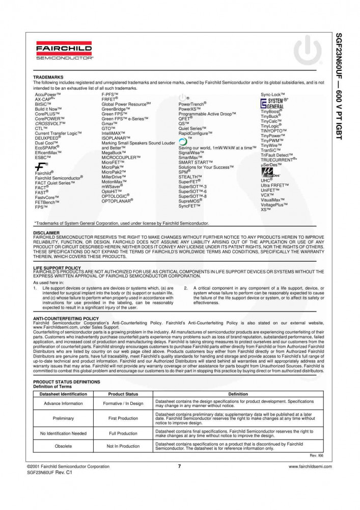 SGF23N60UF datasheet page 8