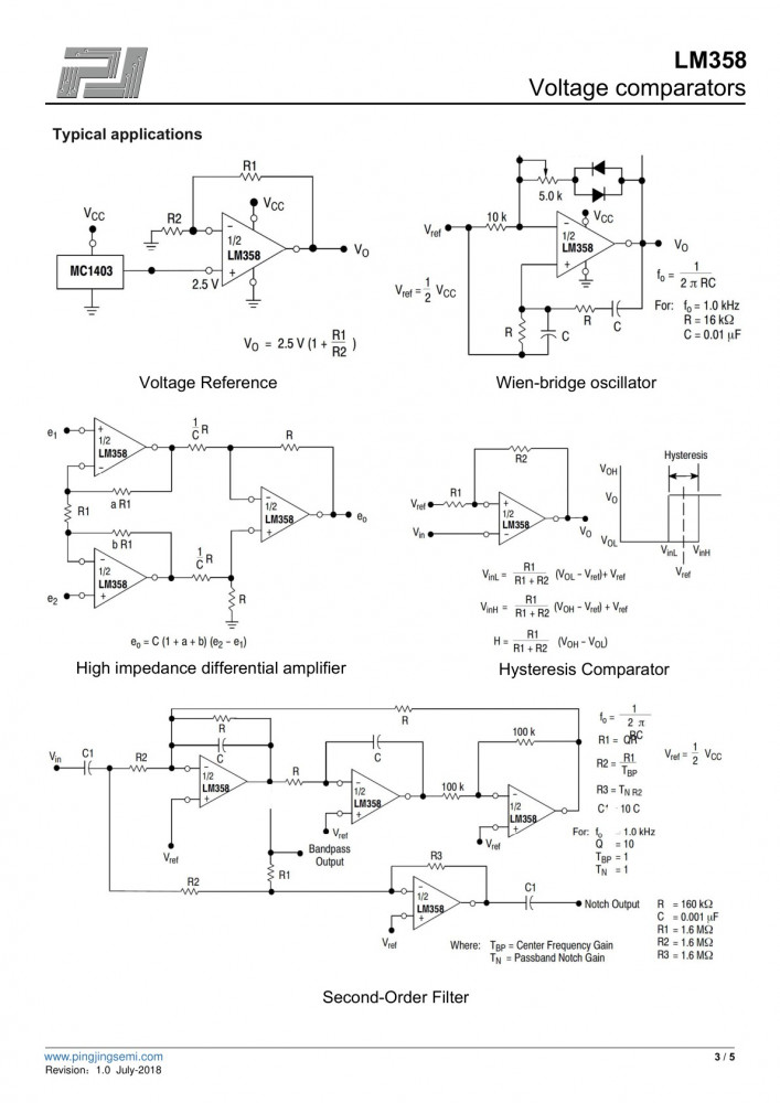 PJSEMI LM358 datasheet page 3