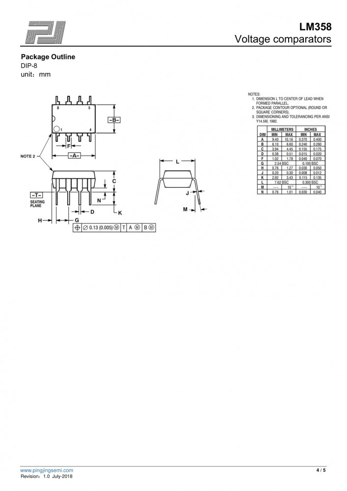 PJSEMI LM358 datasheet page 4